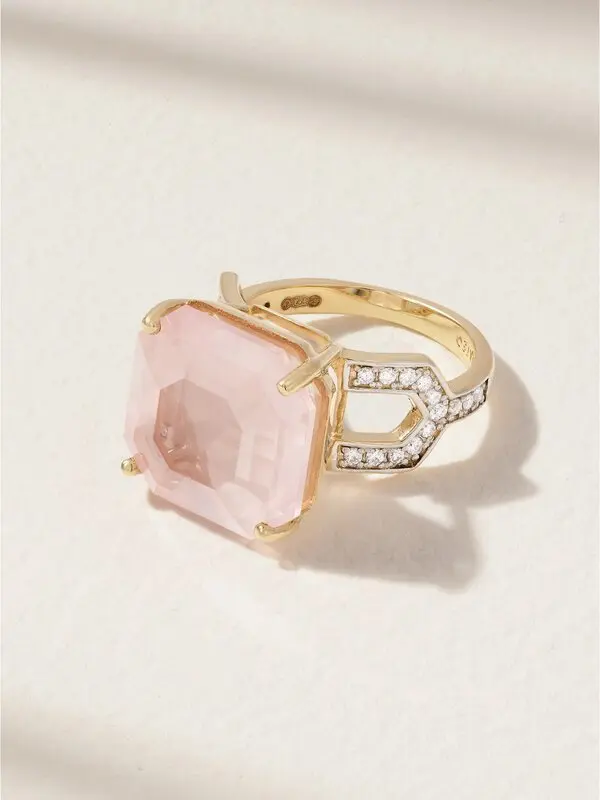 Mateo 14-karat Topaz And Diamond Ring - Gold
