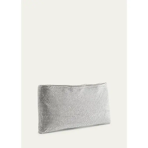 CHRISTIAN LOUBOUTIN Maykimay Mesh Crystal Pouch Clutch Bag