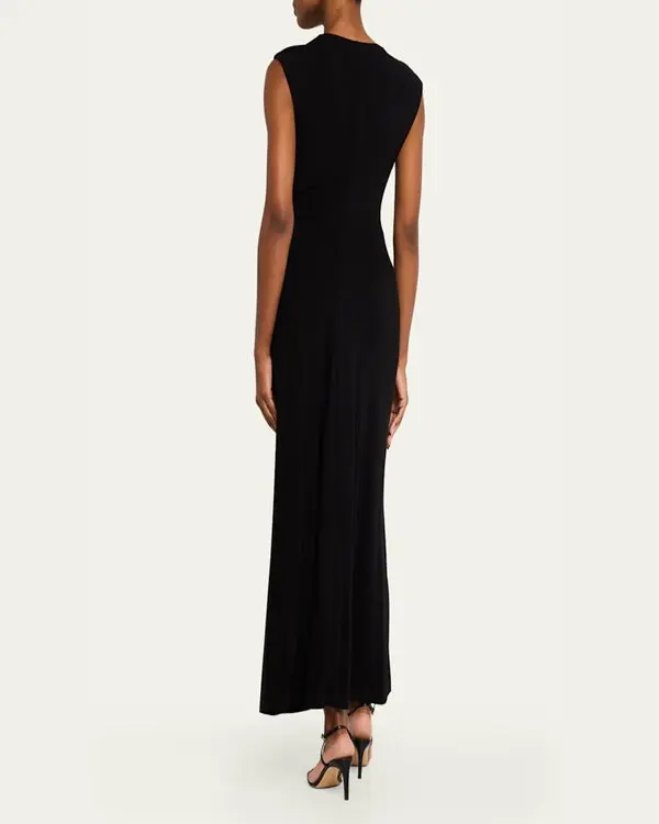 Simkhai Acacia Sleeveless Gathered Midi Dress - Black