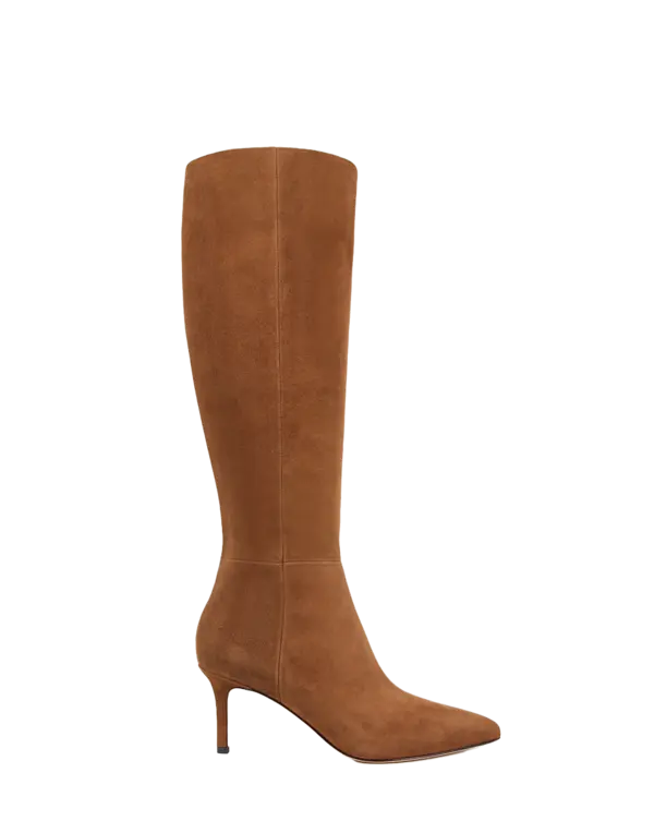 Veronica Beard Lisa Mid-heel Boots - Chestnut