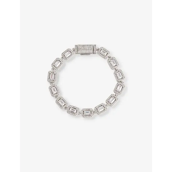 DARKAI Tennis Baguette Pavé Bracelet - White