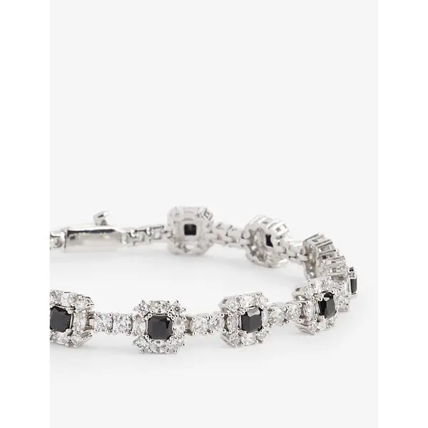DARKAI Studs White Gold-plated Bracelet - White & Black