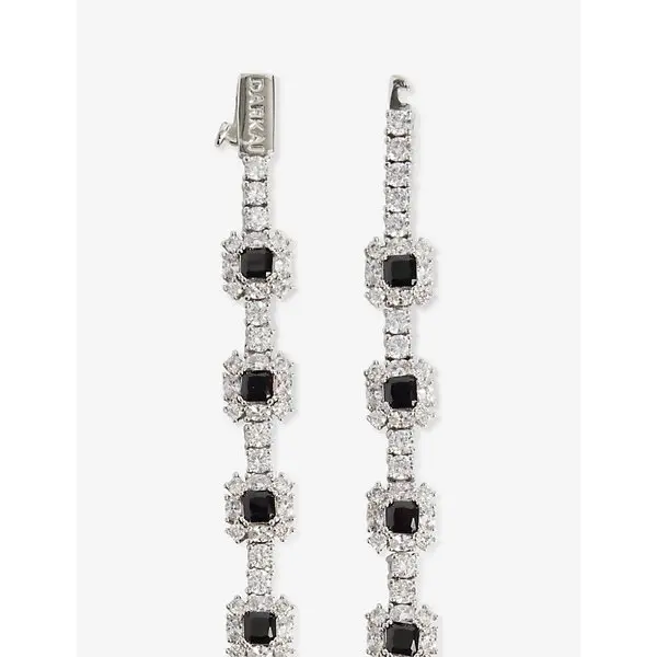 DARKAI Studs White Gold-plated Bracelet - White & Black