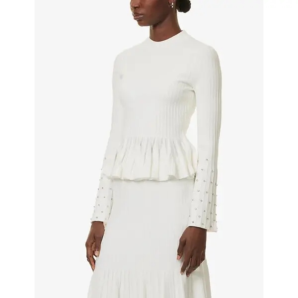 sirena flare sleeve dress in ivory Eliza Long Sleeve Cowl Lace And Satin Maxi Dress / Ivory | MESHKI main image 1