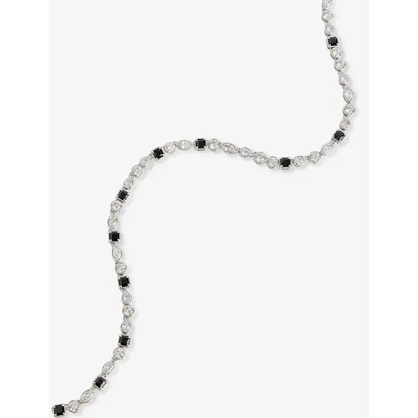 DARKAI 18ct White Gold-plated Brass And Stone Necklace
