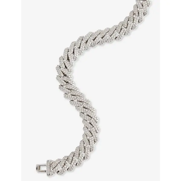 DARKAI Mini Prong Pavé 18ct Gold-plated Bracelet - White