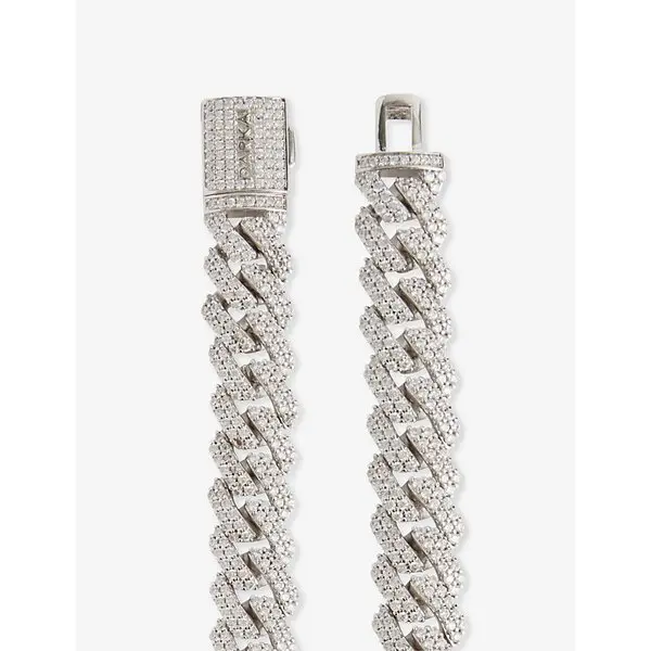 DARKAI Mini Prong Pavé 18ct Gold-plated Bracelet - White