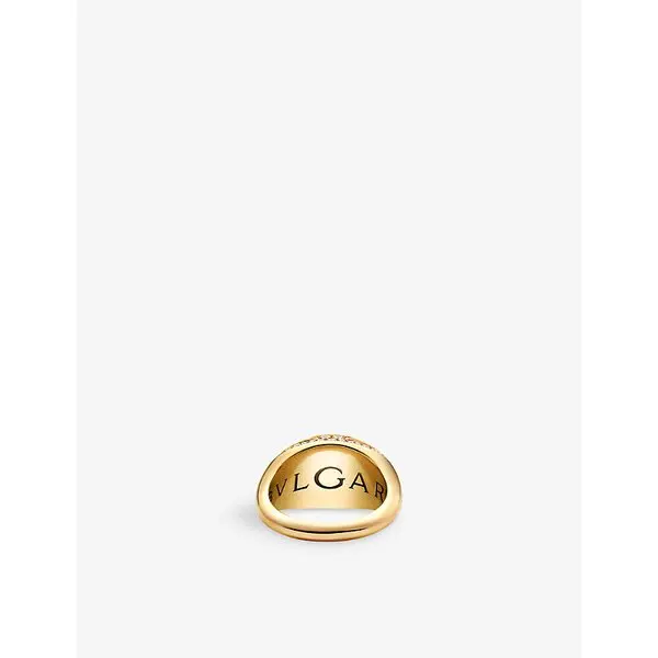 BVLGARI Cabochon 18ct Yellow-gold And Diamond Ring - Yellow Gold