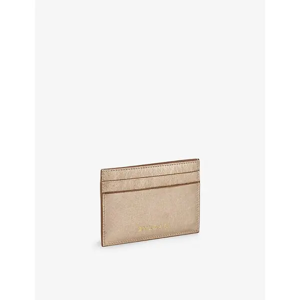 BVLGARI Serpenti Forever Metallic-leather Card Holder