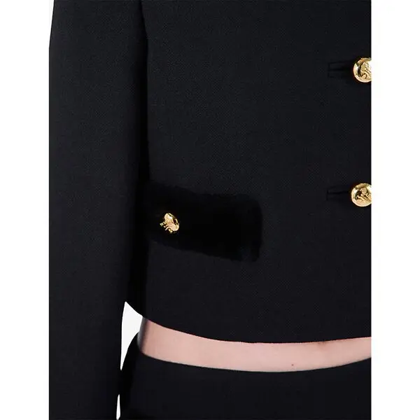 Prada Natté Cropped Wool Jacket