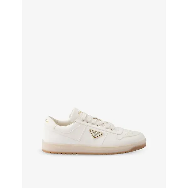 Prada Downtown Low-top Leather Trainers - Neutral