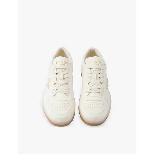 Prada Downtown Low-top Leather Trainers - Neutral