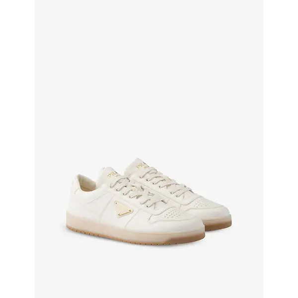 Prada Downtown Low-top Leather Trainers - Neutral