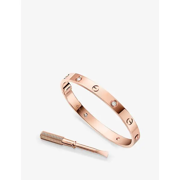 Cartier Love Bracelet With Diamonds - Rose Gold