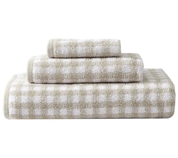 Laura Ashley Ginny Tan 3 Piece Towel Set - One-color
