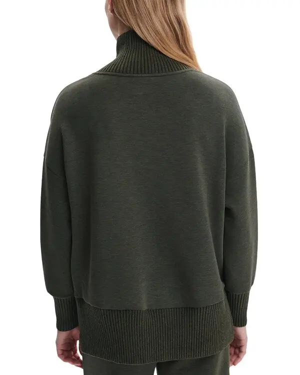 Varley Barker High Neck Sweatshirt - Olive Marl