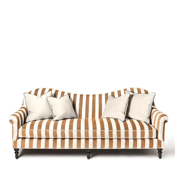 MACKENZIE-CHILDS Marquee Stripe Chenille Sofa - Brown Stripe
