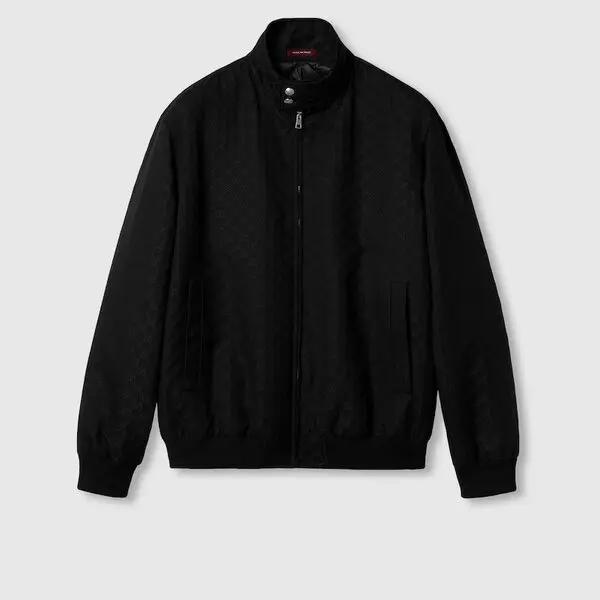 Gucci Gg Cotton Ripstop Jacket - Black