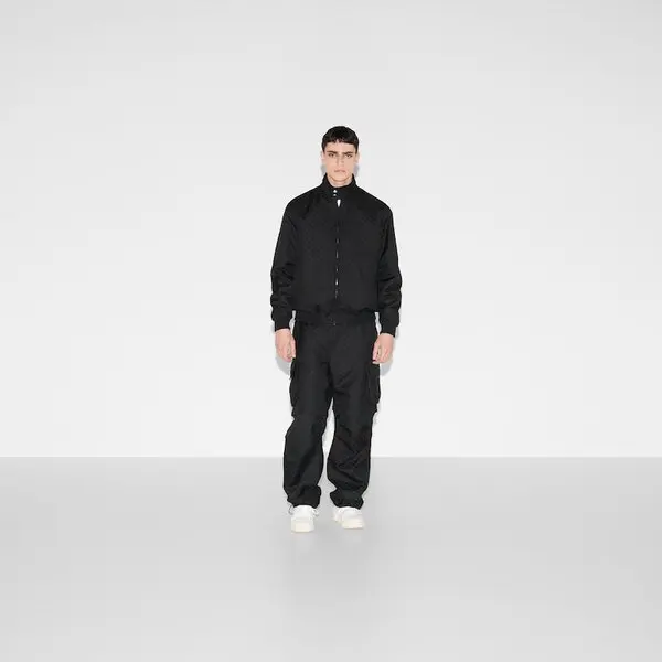 Gucci Gg Cotton Ripstop Jacket - Black