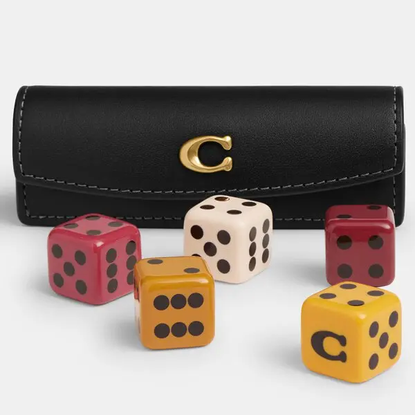 COACH® Dice Set - Brass/black