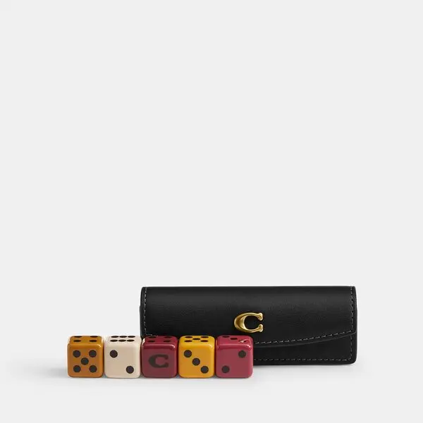 COACH Dice Set - Brass/black