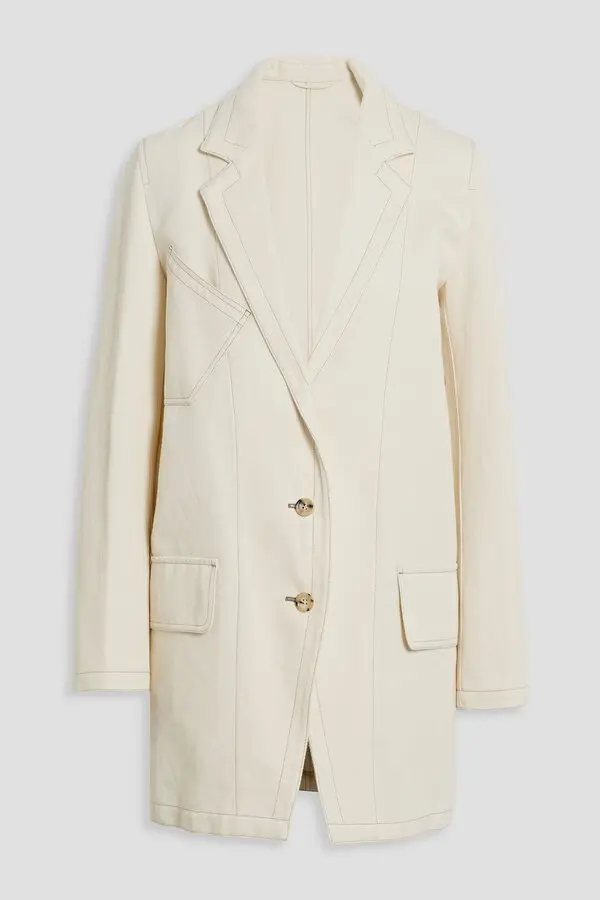 Max Mara Cotton And Linen-blend Twill Blazer