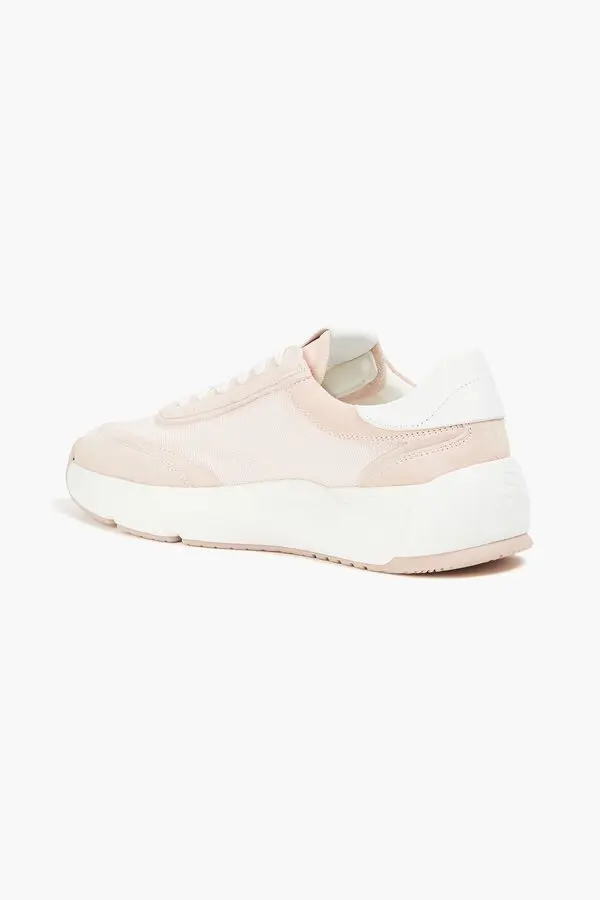 STUART WEITZMAN Glide Mesh And Suede Sneakers