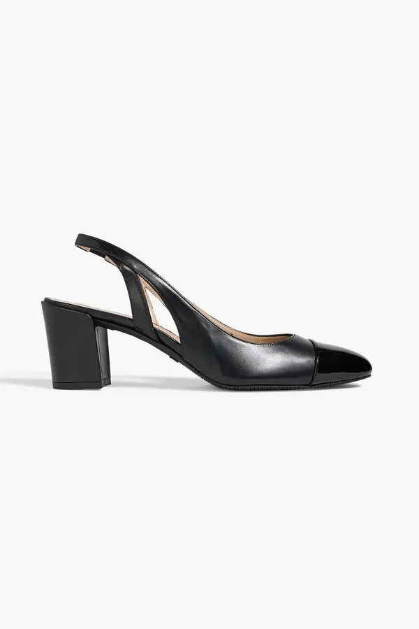 STUART WEITZMAN Patent Leather Slingback Pumps