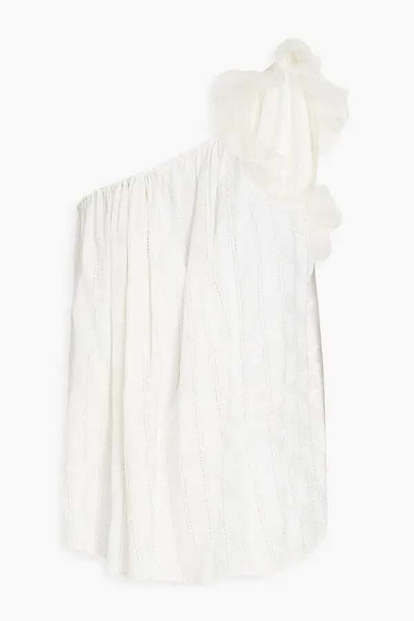 Isabel Marant Étoile Melody One-shoulder Floral-jacquard Top