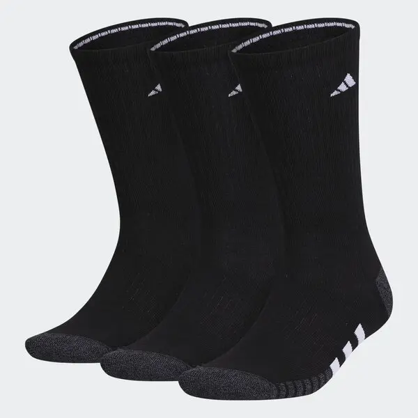 Adidas Cushioned Crew Socks 3 Pairs - Black / Onix / White