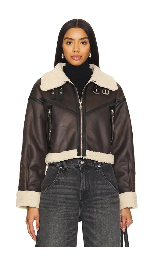 Superdown Amelia Faux Leather Jacket