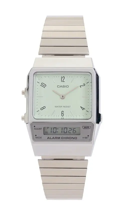 Casio Aq800 Series Watch - Green & Silver