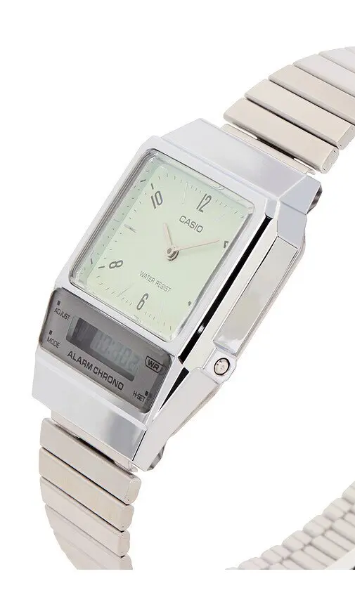 Casio Aq800 Series Watch - Green & Silver
