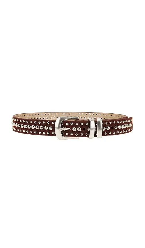 UNDERSTATED LEATHER Studded Hold Em Belt - Brown