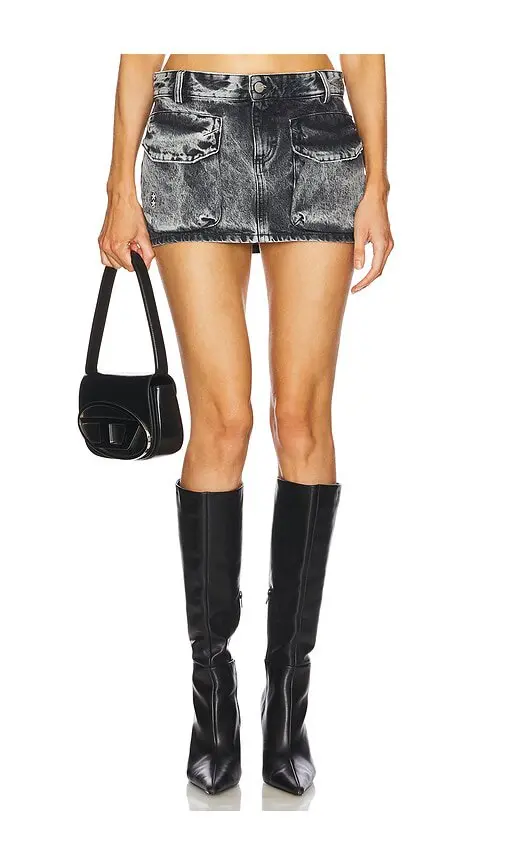 ICON DENIM LA Gio Cargo Mini Skirt - Grey