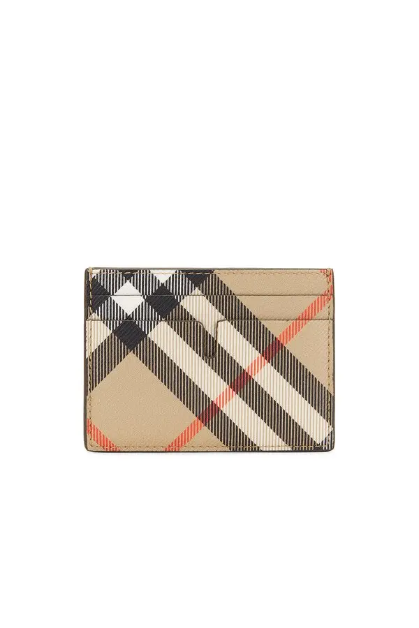 Burberry Sandon Essentials Cardholder In Brown - Sand