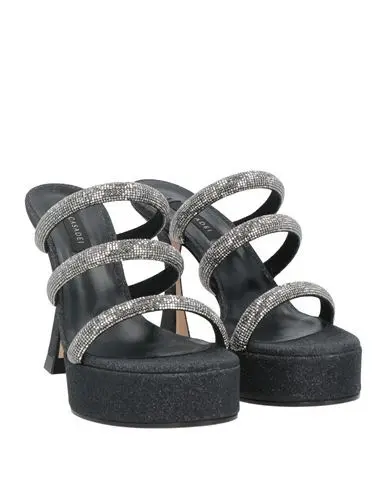 Casadei Woven Sandals With Crystals