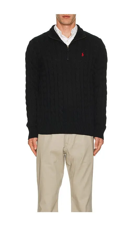 Polo Ralph Lauren Long Sleeve Cable Knit Quarter Zip Pullover
