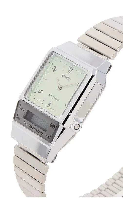 Casio Aq800 Series Stainless Steel Watch - Metallic Silver