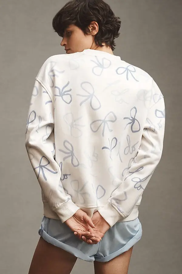 Anthropologie Pearl " I Do" Bow Crew-neck Sweatshirt