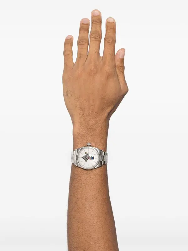 A Bathing Ape® Type 7 Bapex Shark Seijin Watch - Silver | Editorialist