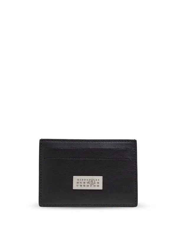 MAISON MARGIELA Signature Numbers Motif Leather Cardholder - Black