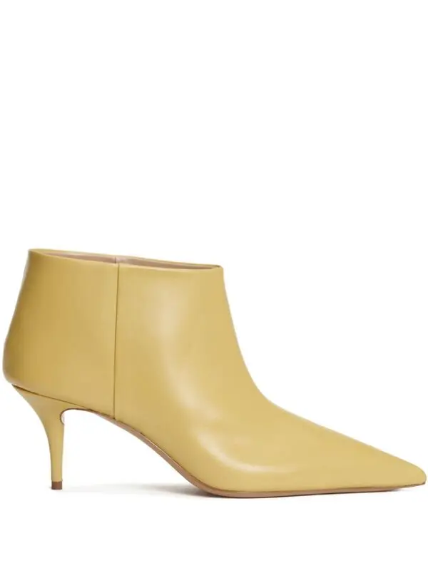 Fabiana Filippi Leather Ankle Boots - Yellow