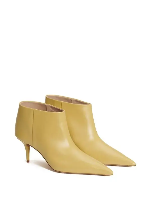 Fabiana Filippi Leather Ankle Boots - Yellow