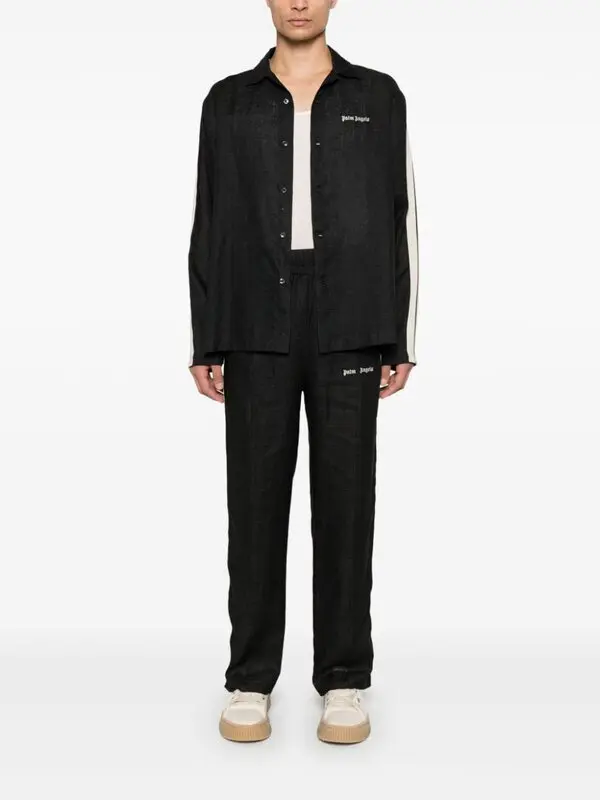 Palm Angels Logo-embroidered Track Pants - Black