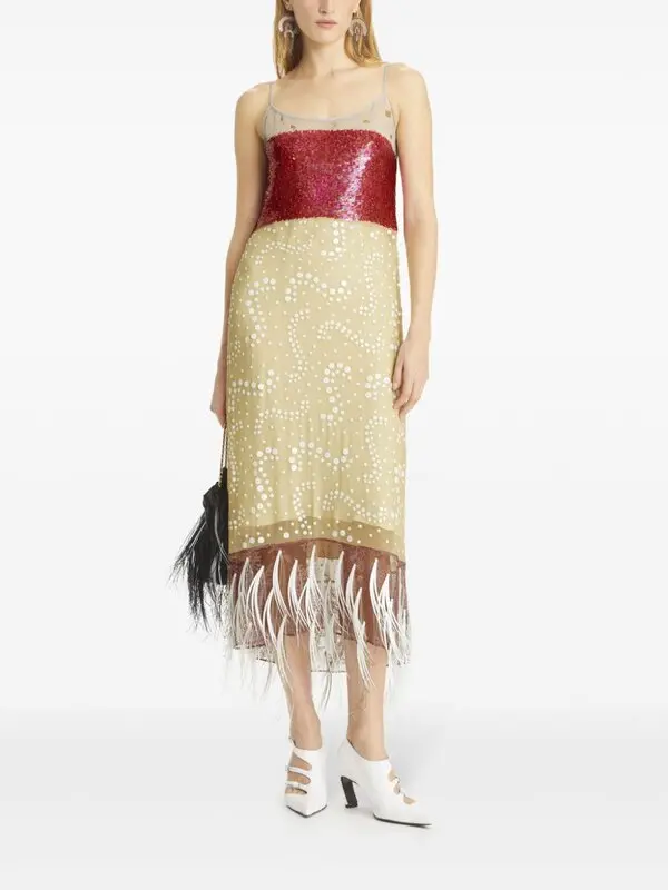 Tory Burch Crystal-Embroidered Slip Dress In Neutrals - 79% Off |  Editorialist