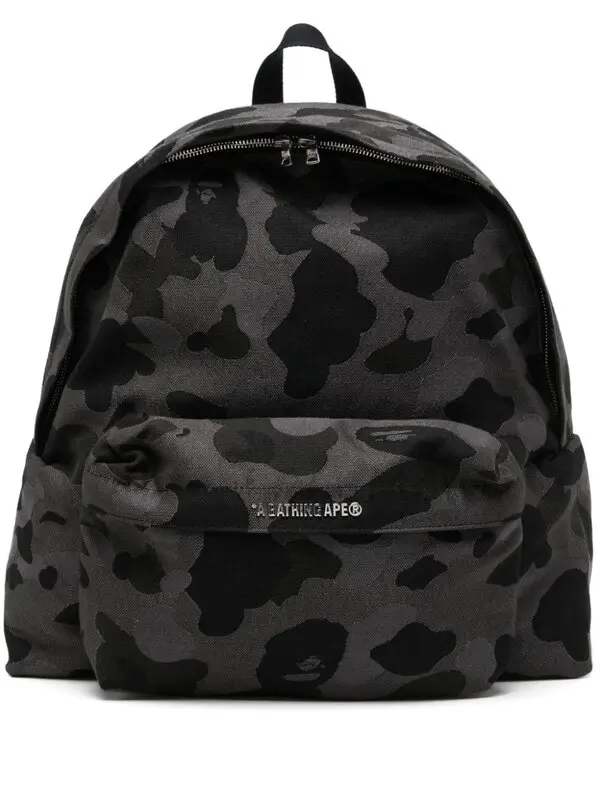 A BATHING APE Abc Camo Print Backpack - Black