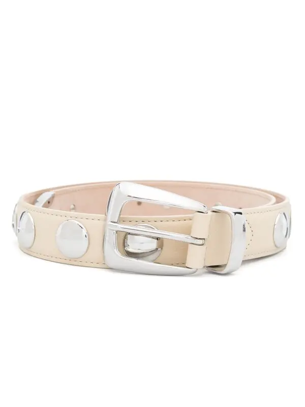 Khaite Benny Studded Belt - Neutrals
