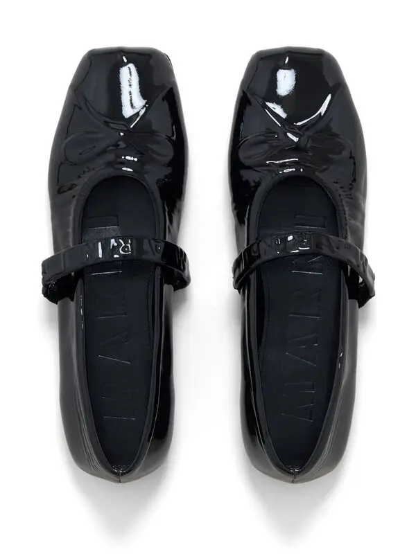 Marni Patent-finish Ballerina Shoes - Black