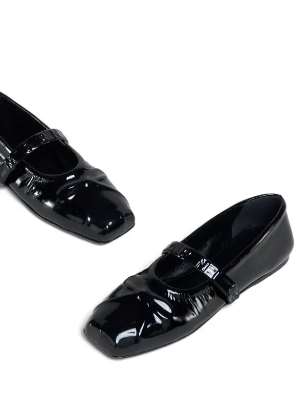 Marni Patent-finish Ballerina Shoes - Black